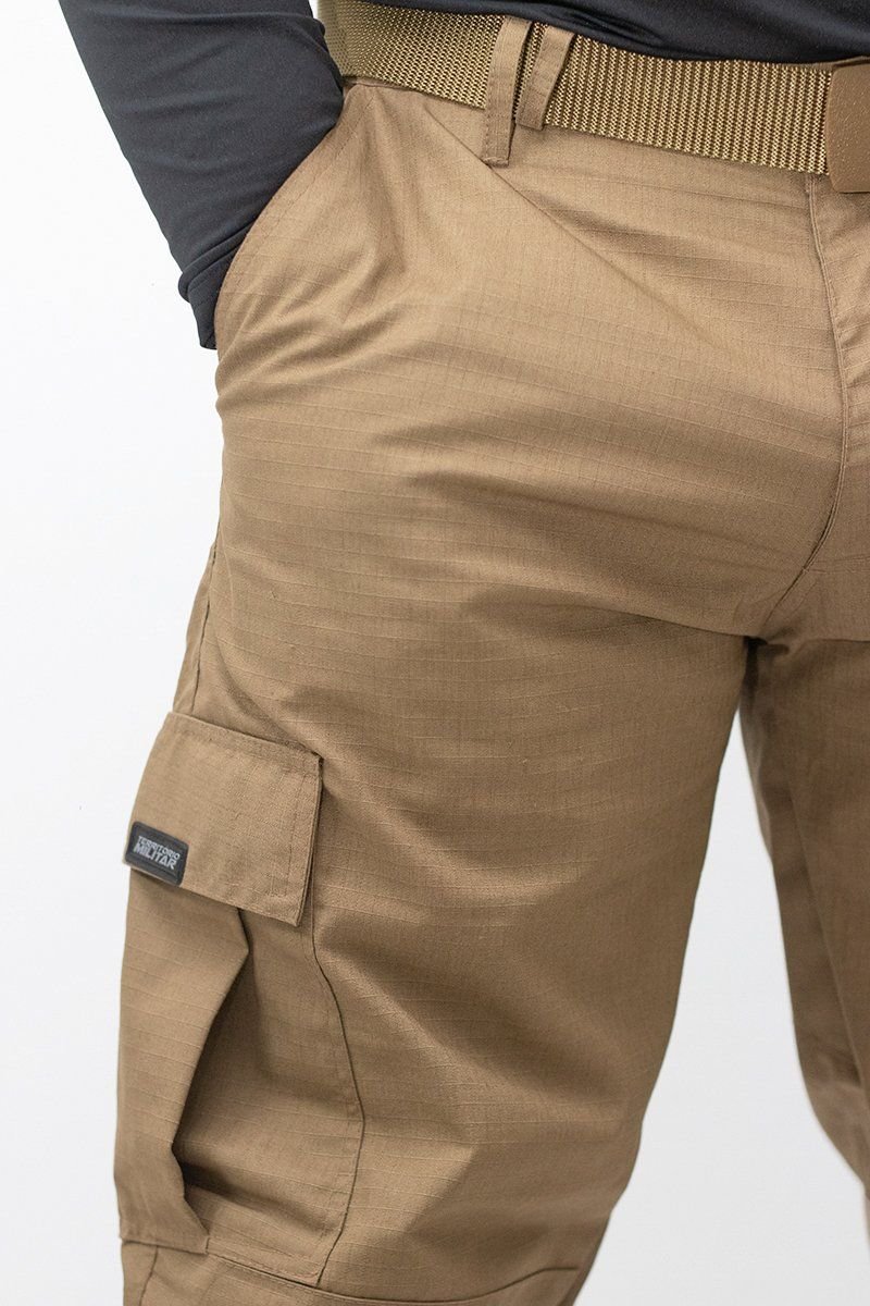Calça Tática Modelo Cargo Coyote